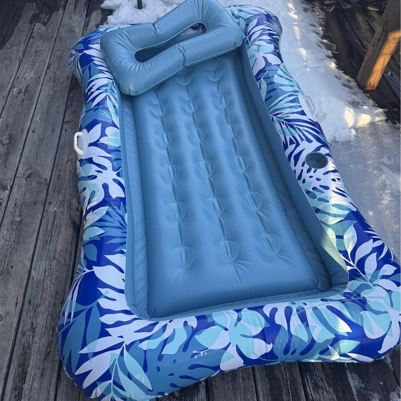 JASODI Pool Floats Adult,76" x 48" XL Inflatable Tanning Pool Lounger ...