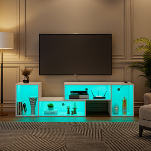Wrought Studio™ Michael Media Console With RGB LED Lights And Power ...