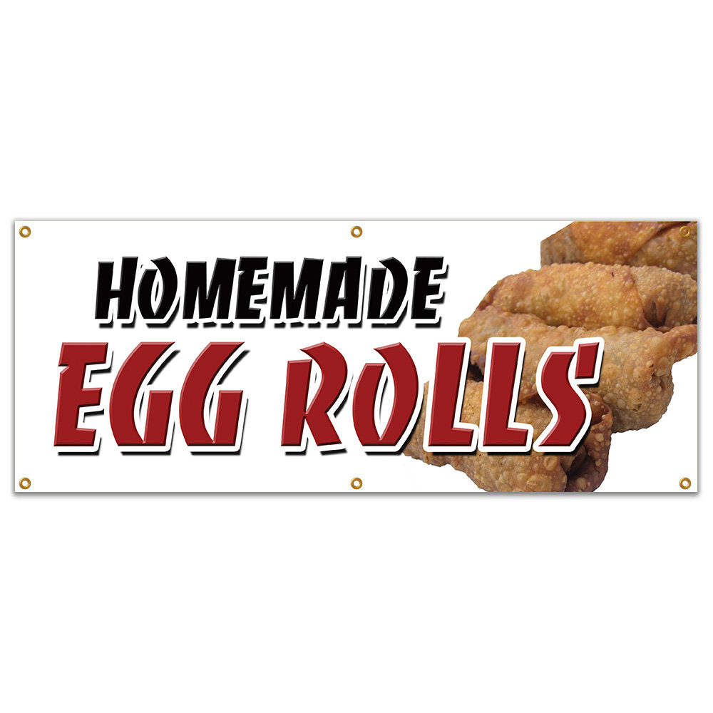 SignMission HOMEMADE EGG ROLLS BANNER SIGN Spring Chinese Freshly ...