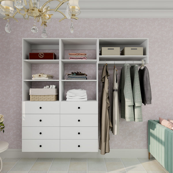 Latitude Run® Modular Closet Systems With Drawers And Shelves, Walk In ...