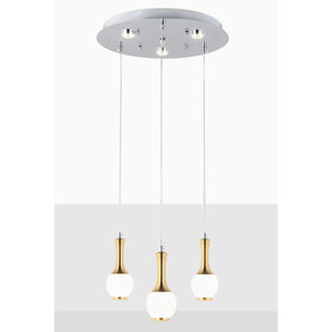 East Urban Home 3 - Light Cluster Chandelier | Wayfair
