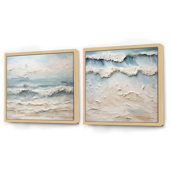 Dovecove Beige And Blue Coastal Beach Paint - Coastal Beach Square ...