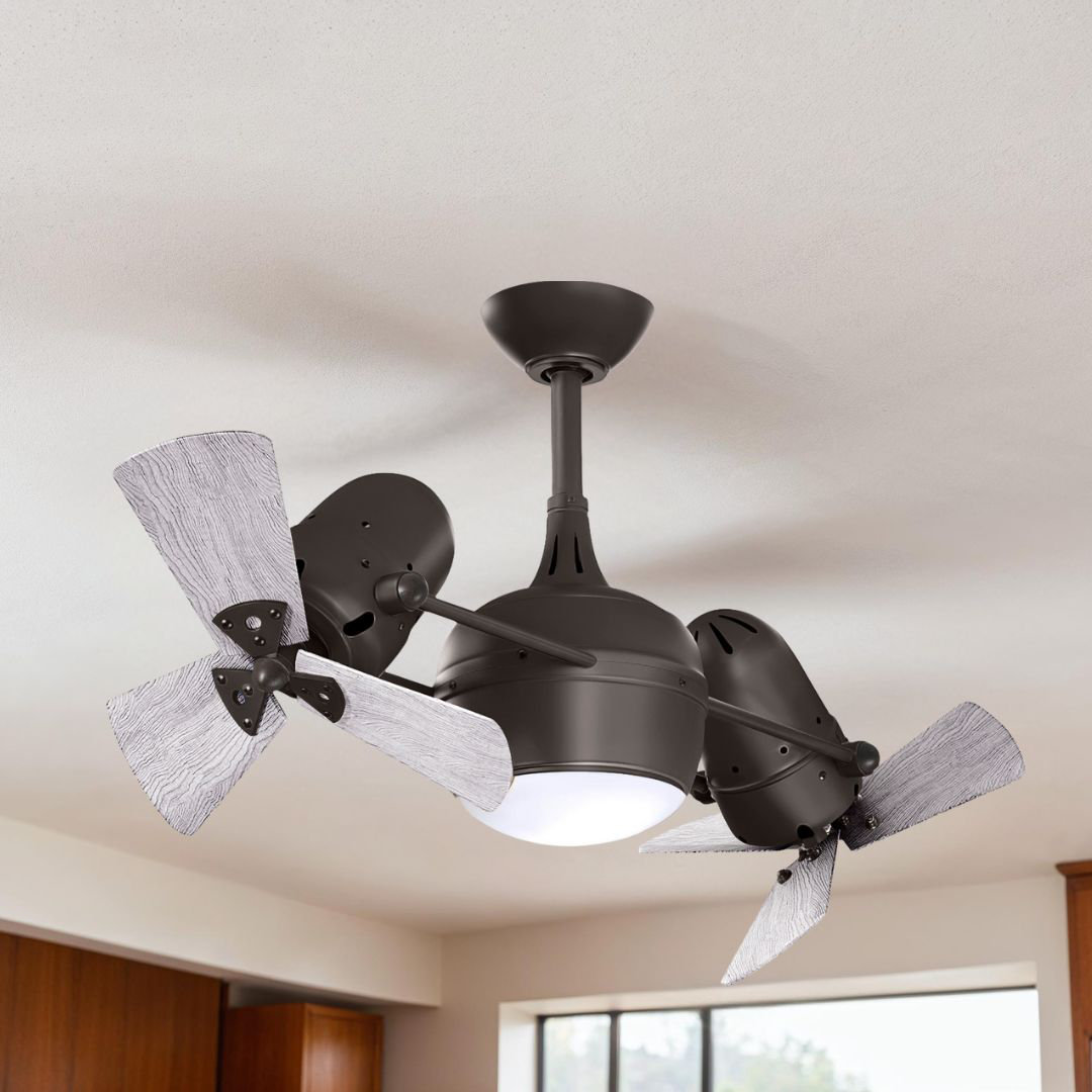 Trent Austin Design® 41" Schramm 6 - Blade LED Dual Ceiling Fan with ...