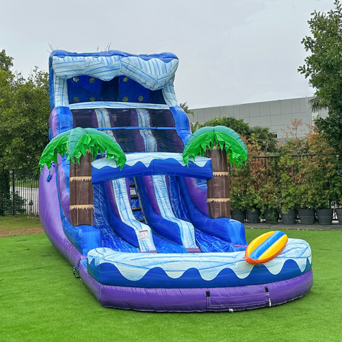 XJUMP 17 FT Surf Beach Commercial Grade Water Slide (with Blower and ...