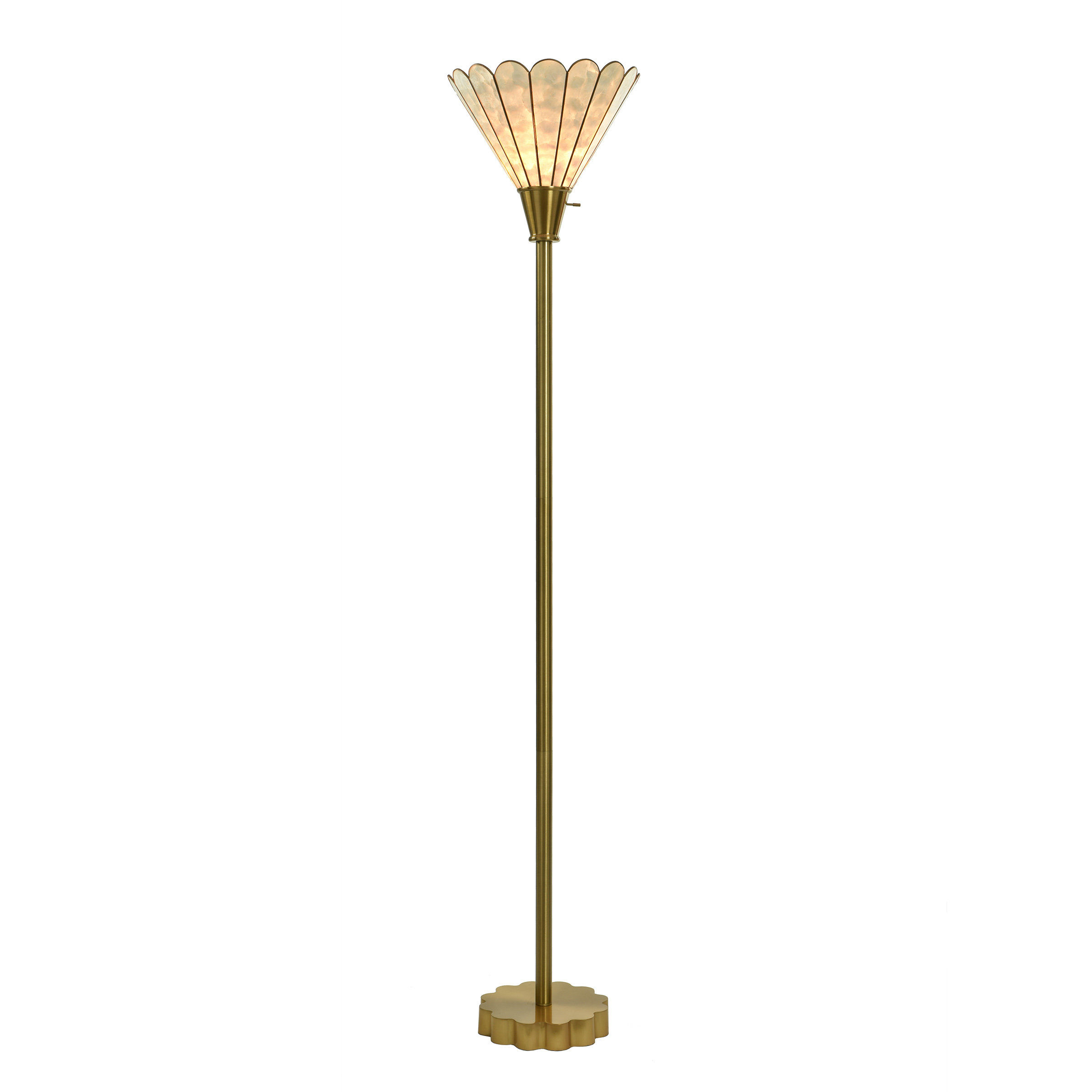 Tamara Day for Stylecraft Verity Torchiere Floor Lamp - Polished Brass ...