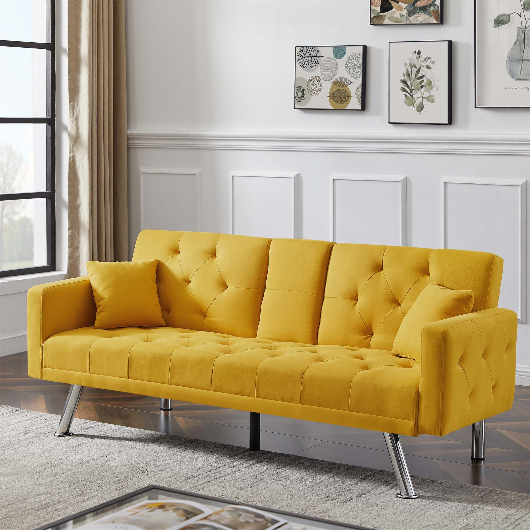 Ebern Designs Sleeper Round Arm Sofa | Wayfair