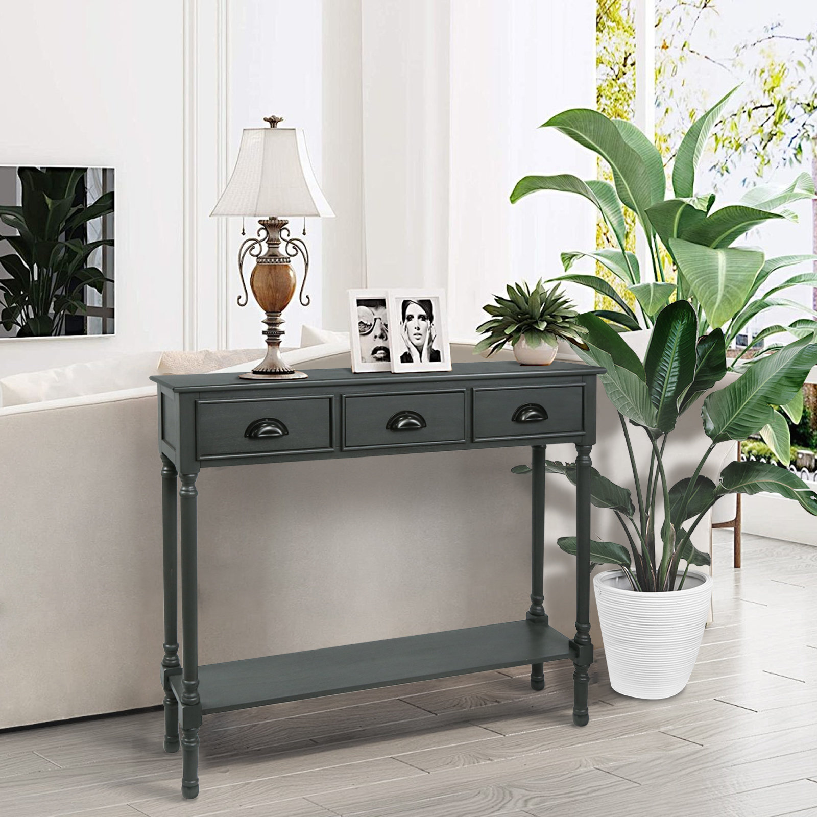 Ophelia & Co. Pearsall 39.5" Solid Wood Console Table "& Reviews" | Wayfair