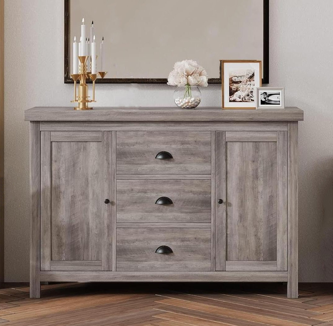 Gracie Oaks Farmhouse Buffet Cabinet With Storage Cabinet, Kitchen Side Cabinet | Wayfair