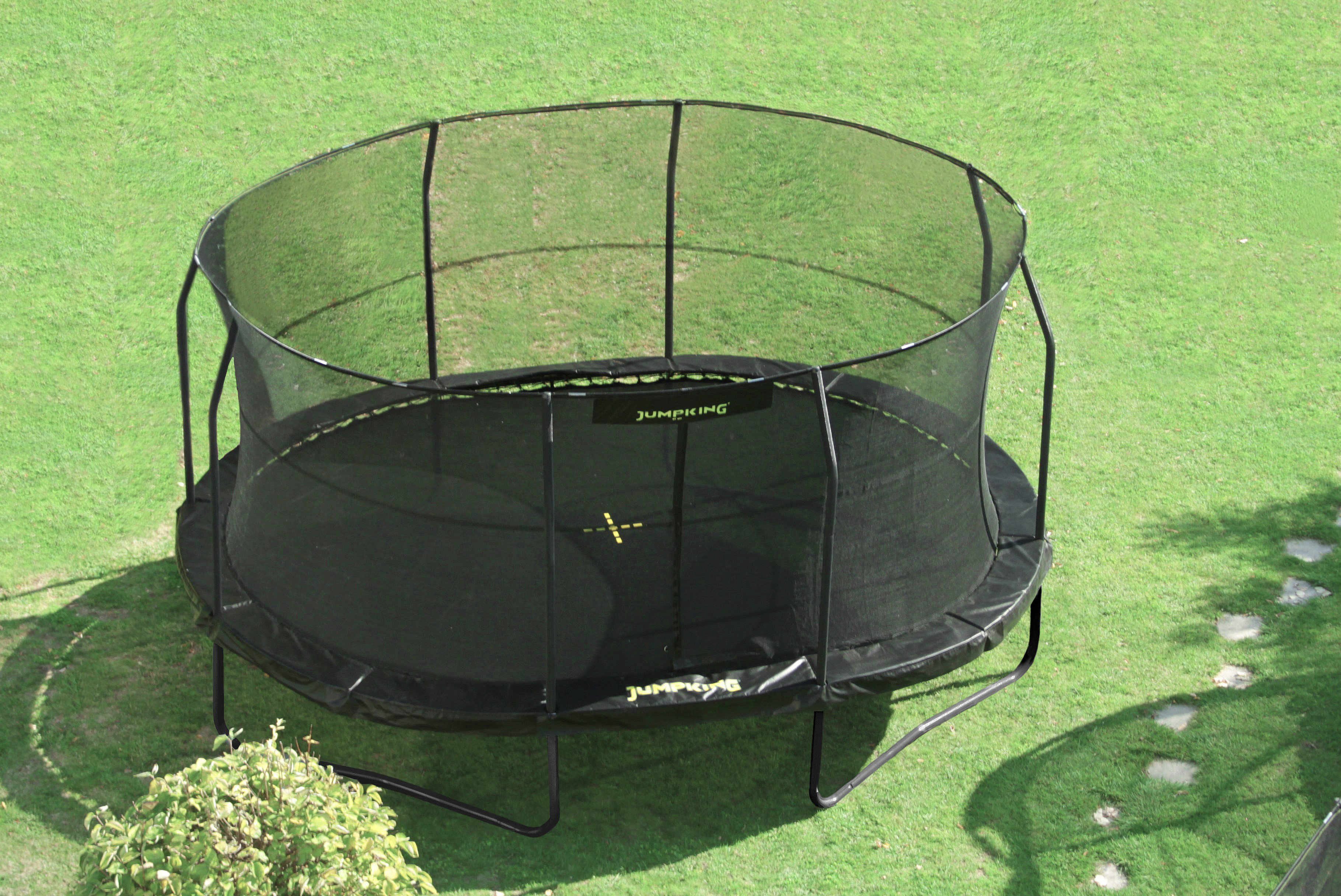 JumpKing 14ft x 17ft Oval JumpKing JumpPod Trampoline with Safety ...