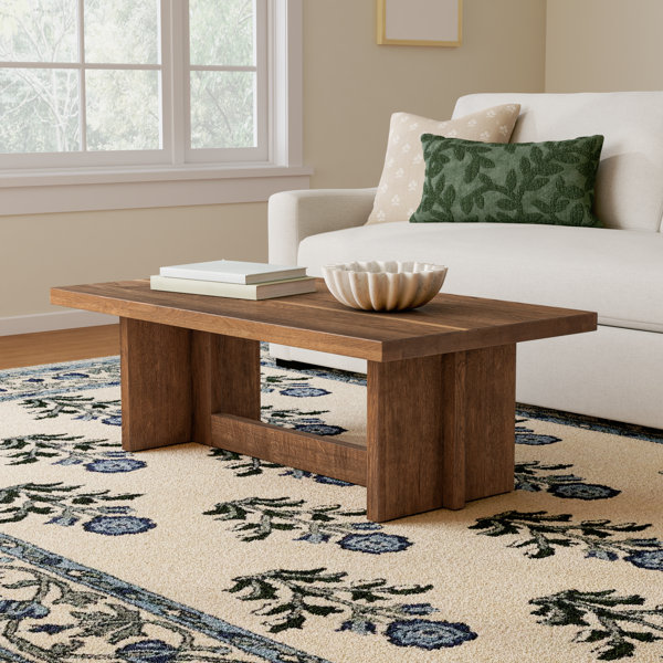 Birch Lane™ Stilo Solid Wood Trestle Coffee Table & Reviews | Birch Lane