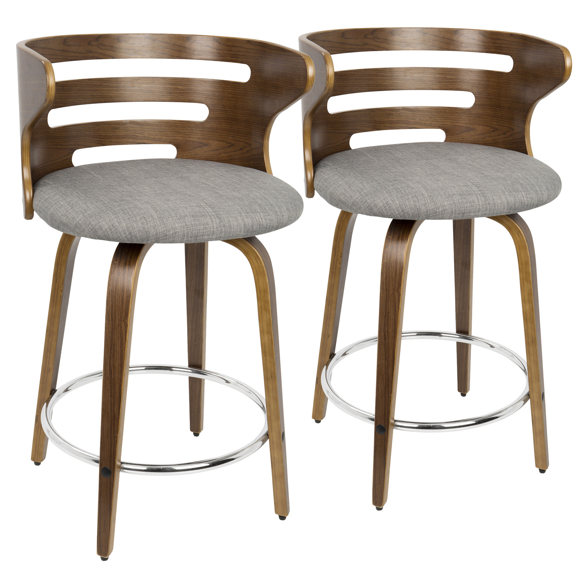Corrigan Studio® Marabeth Mid-Century Modern Counter Stool with Swivel ...