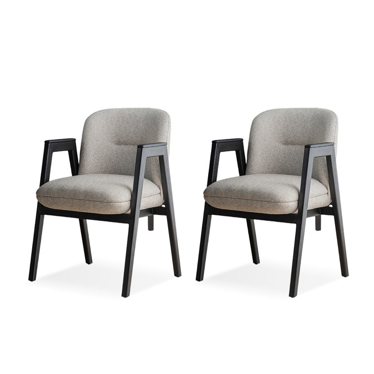 Mont Bike Solutions 21.06" Gray Solid back arm Chair(Set of 2) | Wayfair