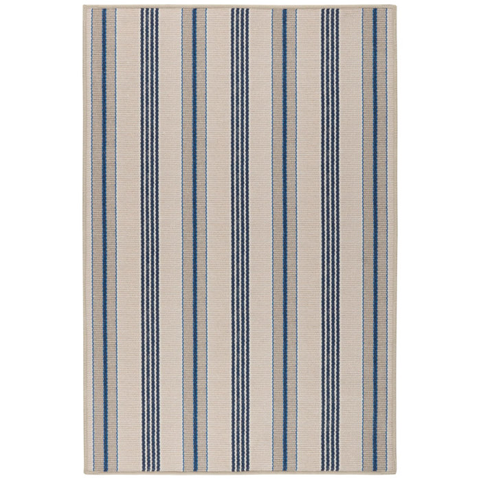 Dash and Albert Rugs Nimes Ticking Neutral Machine Washable Rug ...
