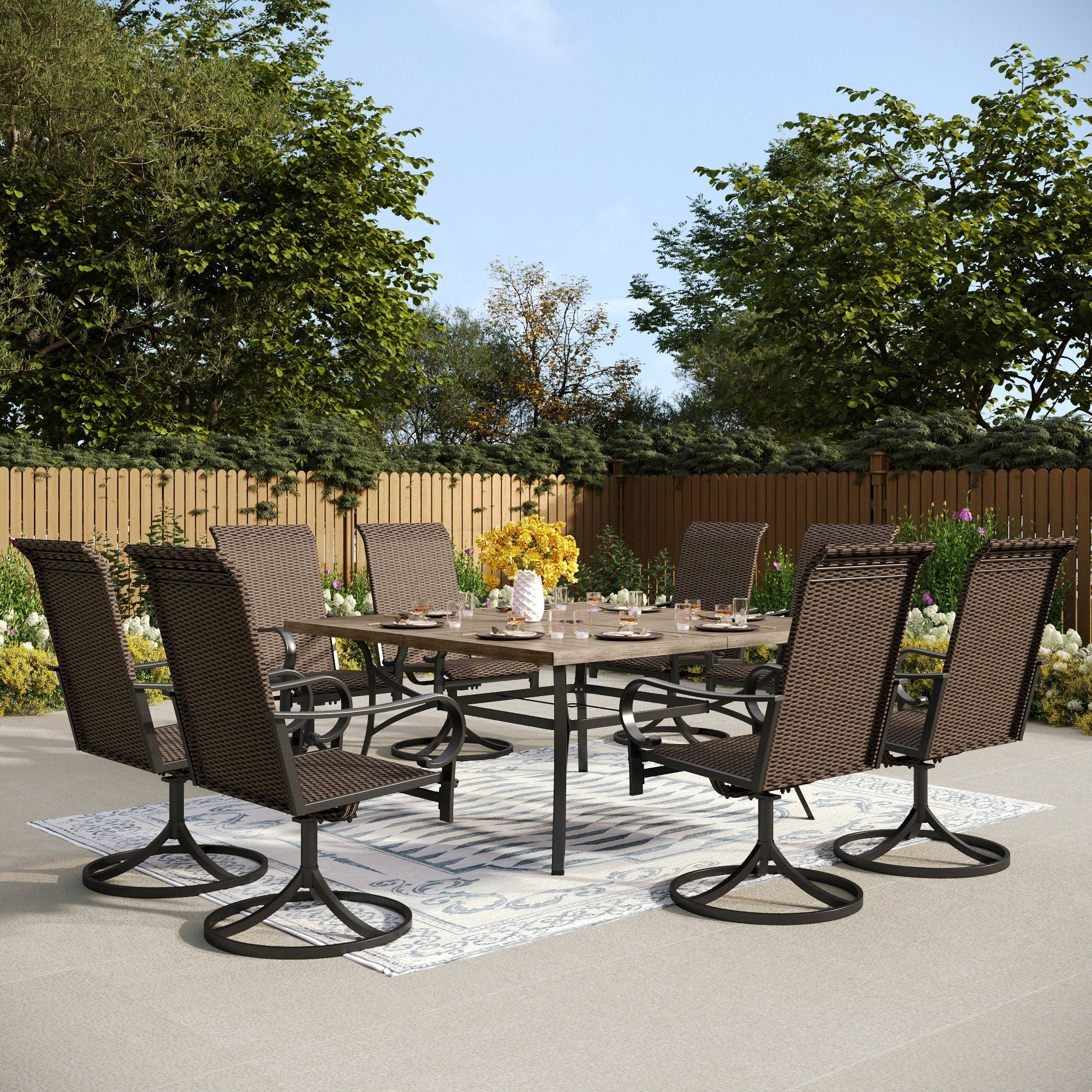 Wildon Home® Sutiya Square 8 - Person Dining Set & Reviews | Wayfair