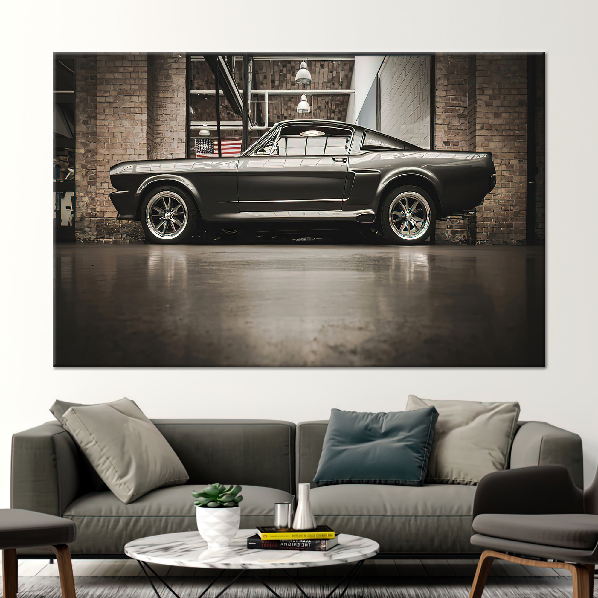kayra export Ford Mustang Wall Art Poster - Classic American Car ...