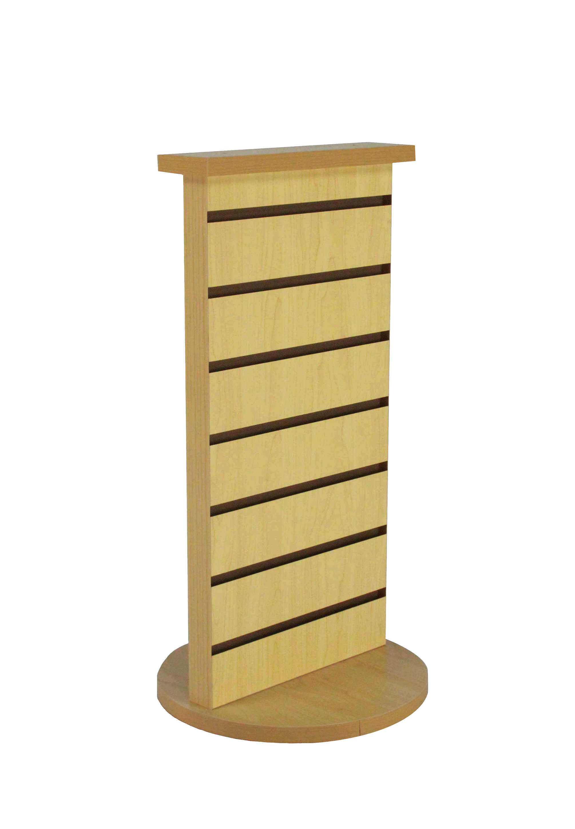 FixtureDisplays 2-Sided Slatwall Counter Spinner Maple Display Rack ...