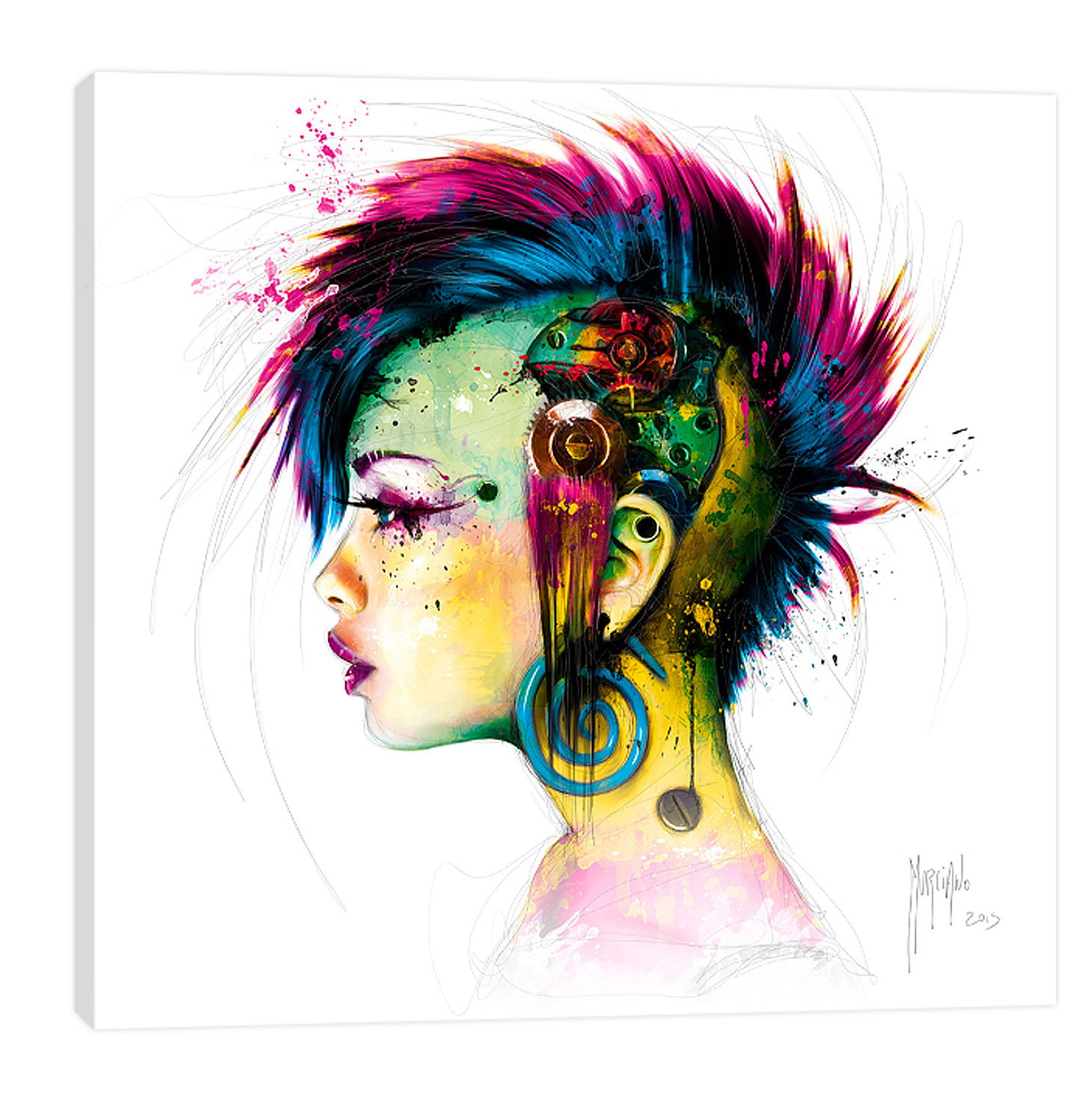 Jaxson Rea "Cyber Punk" by Patrice Murciano Graphic Art on Wrapped ...