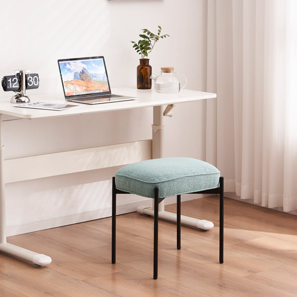 Ebern Designs Romere Vanity Stool Fabric Upholstered Accent Stool ...