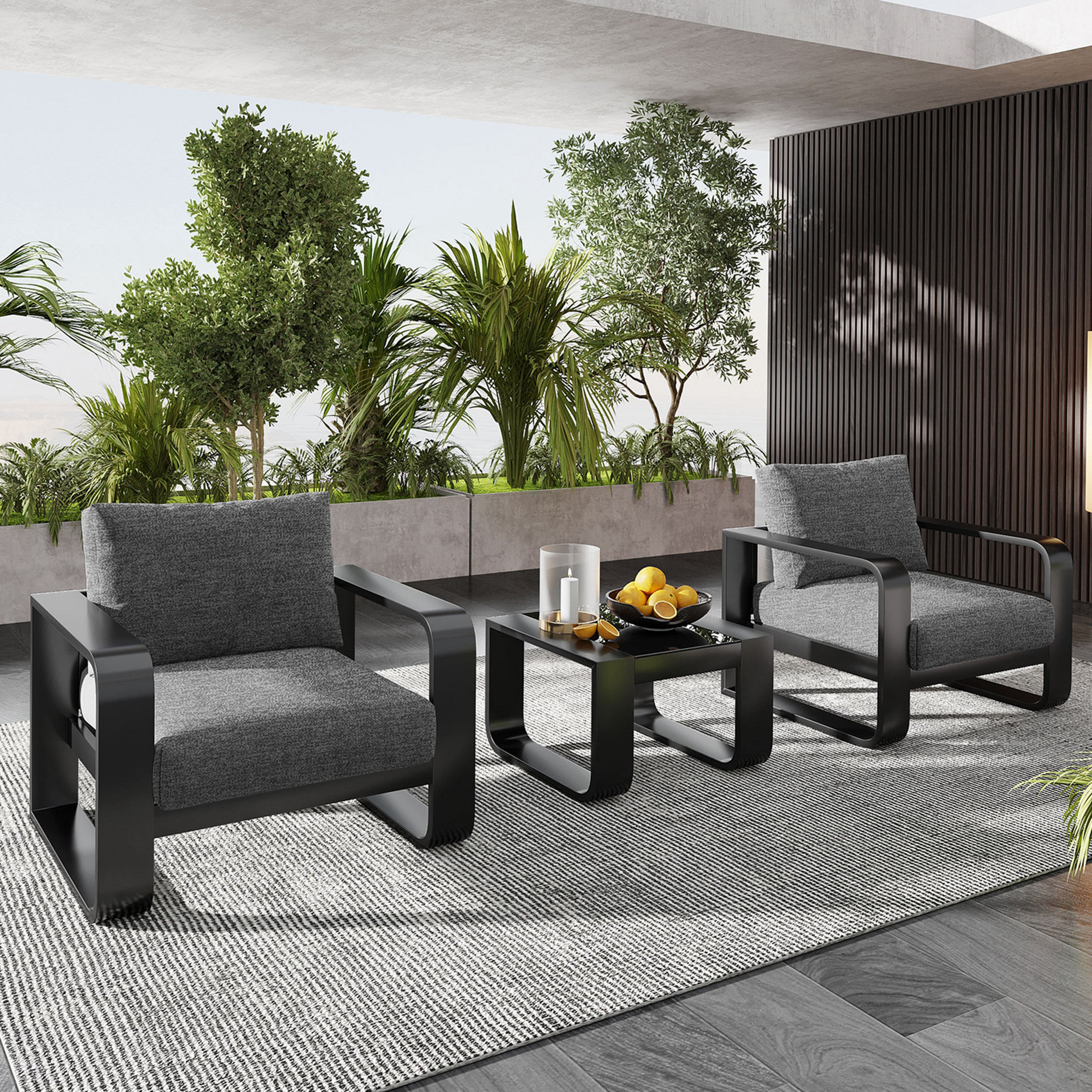 Latitude Run® Dhevan 2 - Person Outdoor Seating Group with Cushions ...
