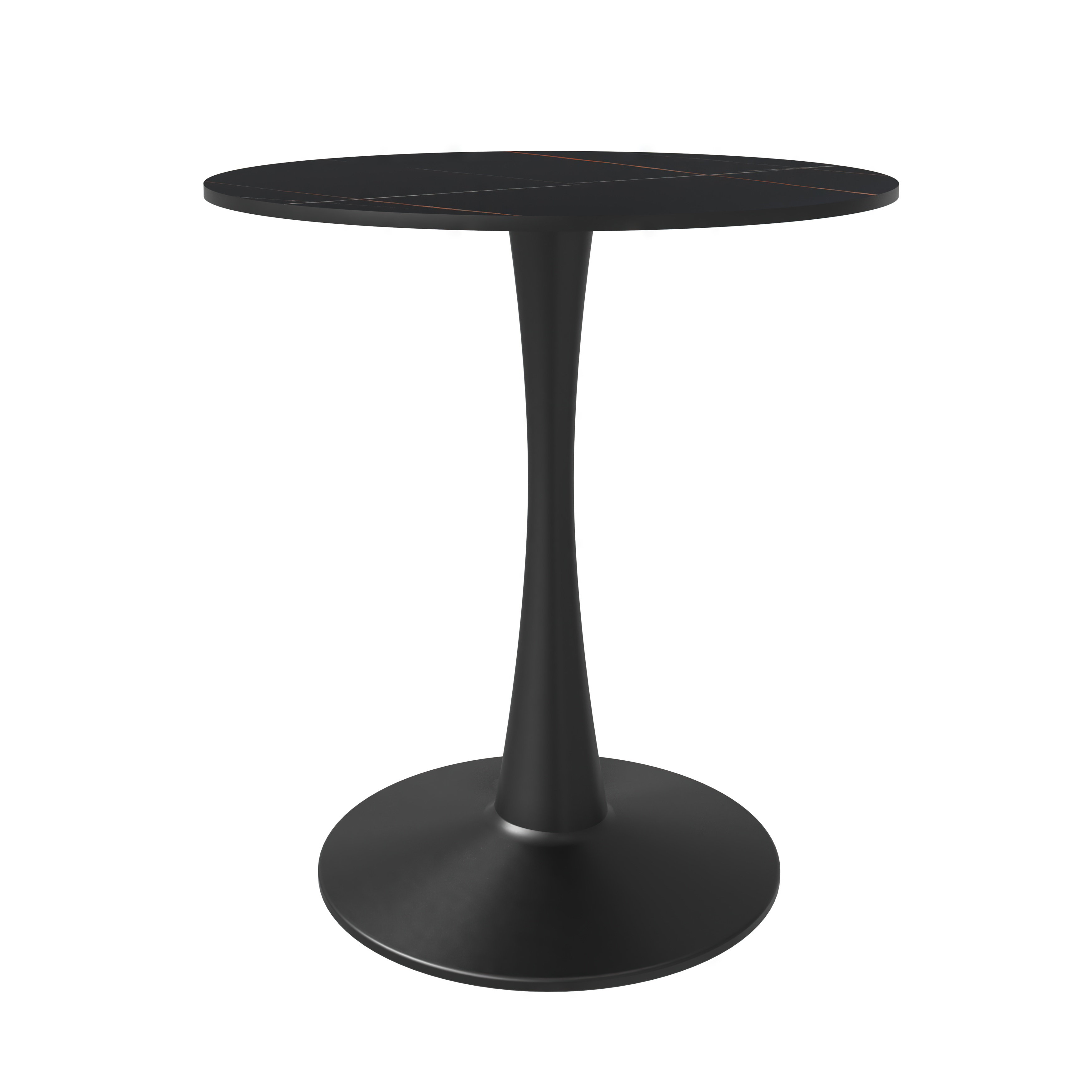 Mercer41 Bristol 24" Round Dining Table With Sintered Stone Top And ...