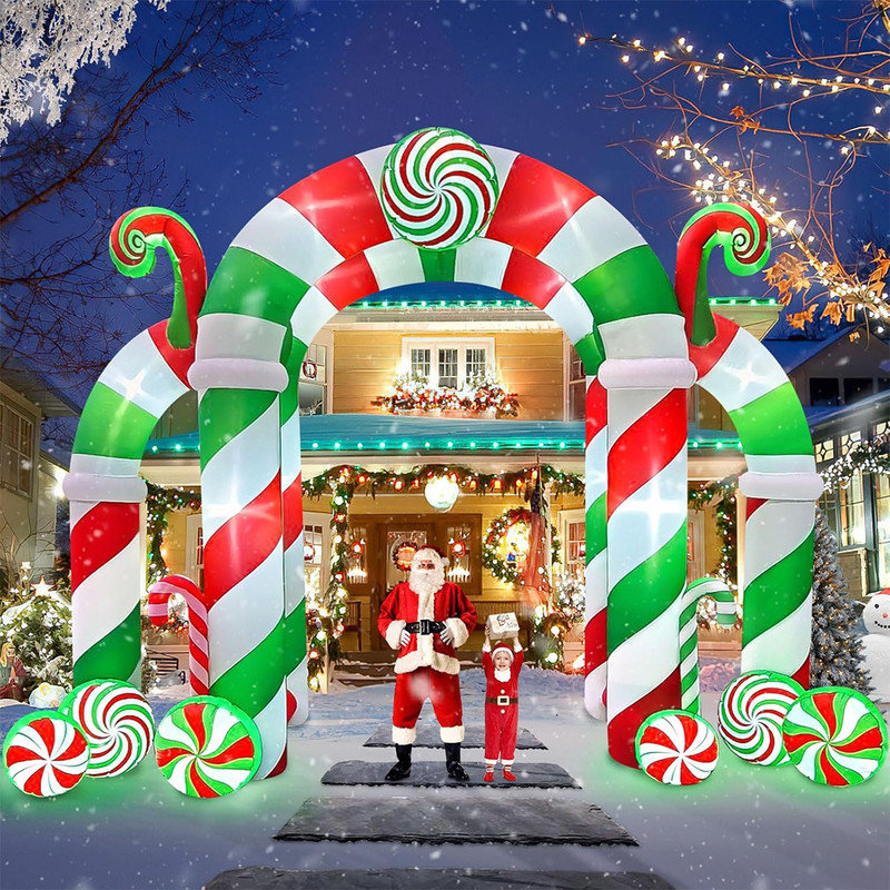 Inflatable Christmas Arch Shinowa Inflatable LED Christmas Archway