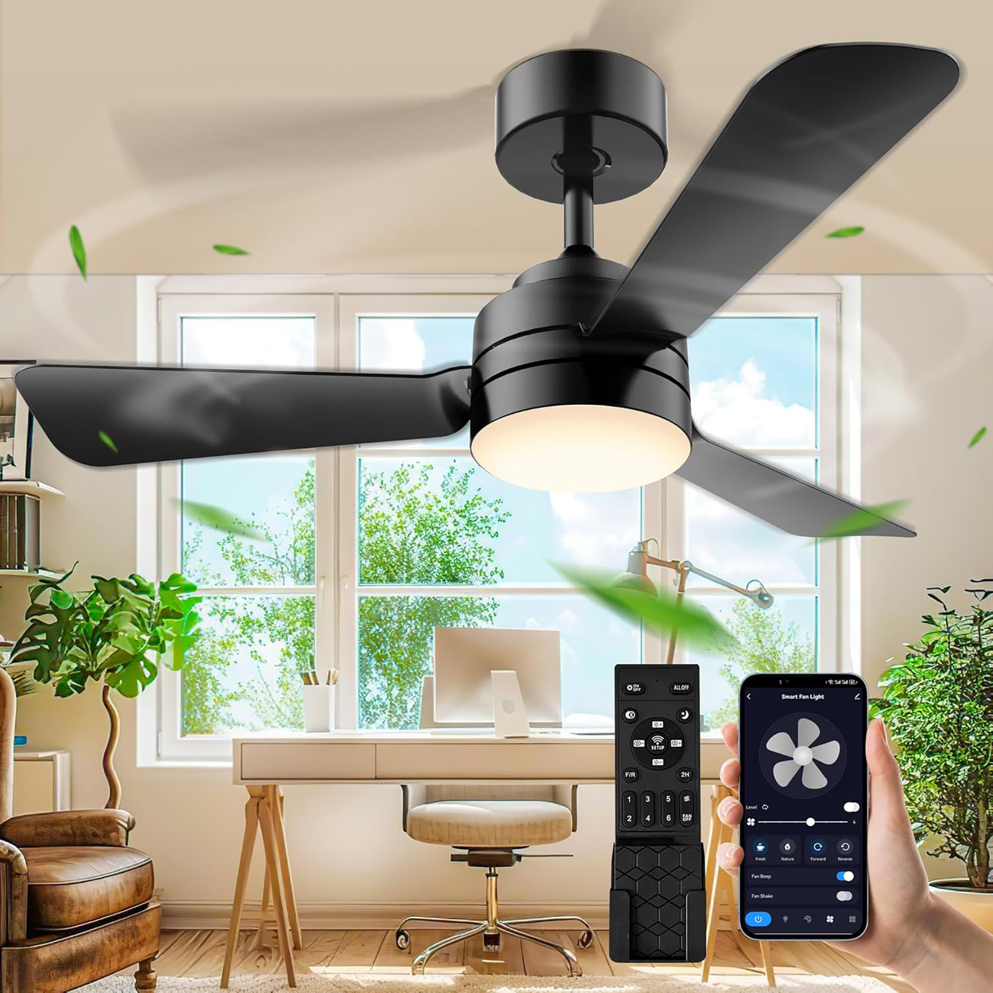 Wrought Studio™ Ceiling Fans With Lights,28” Small Ceiling Fan Light ...