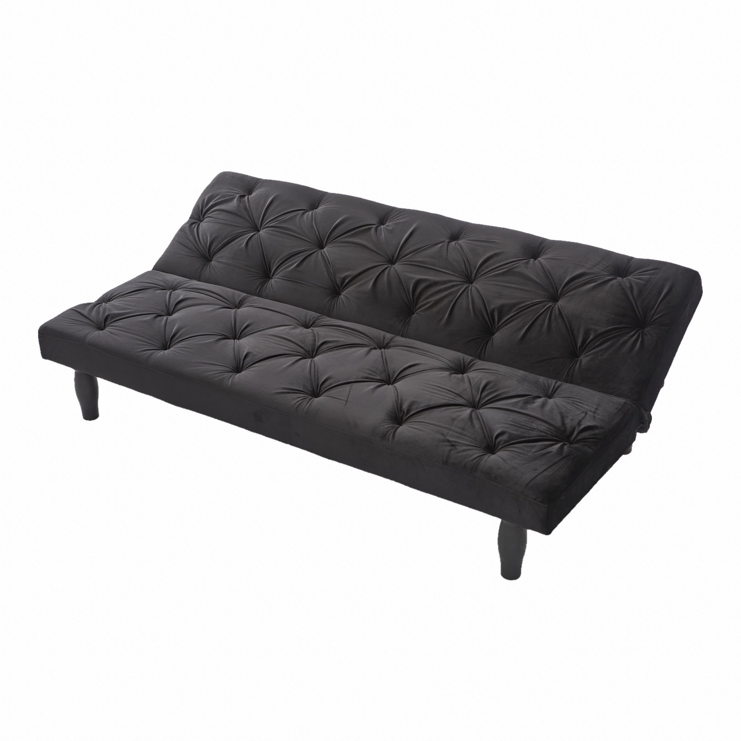 Ebern Designs Sofa-to-Bed 66" Velvet Sofa Bed Transforms Seamlessly ...