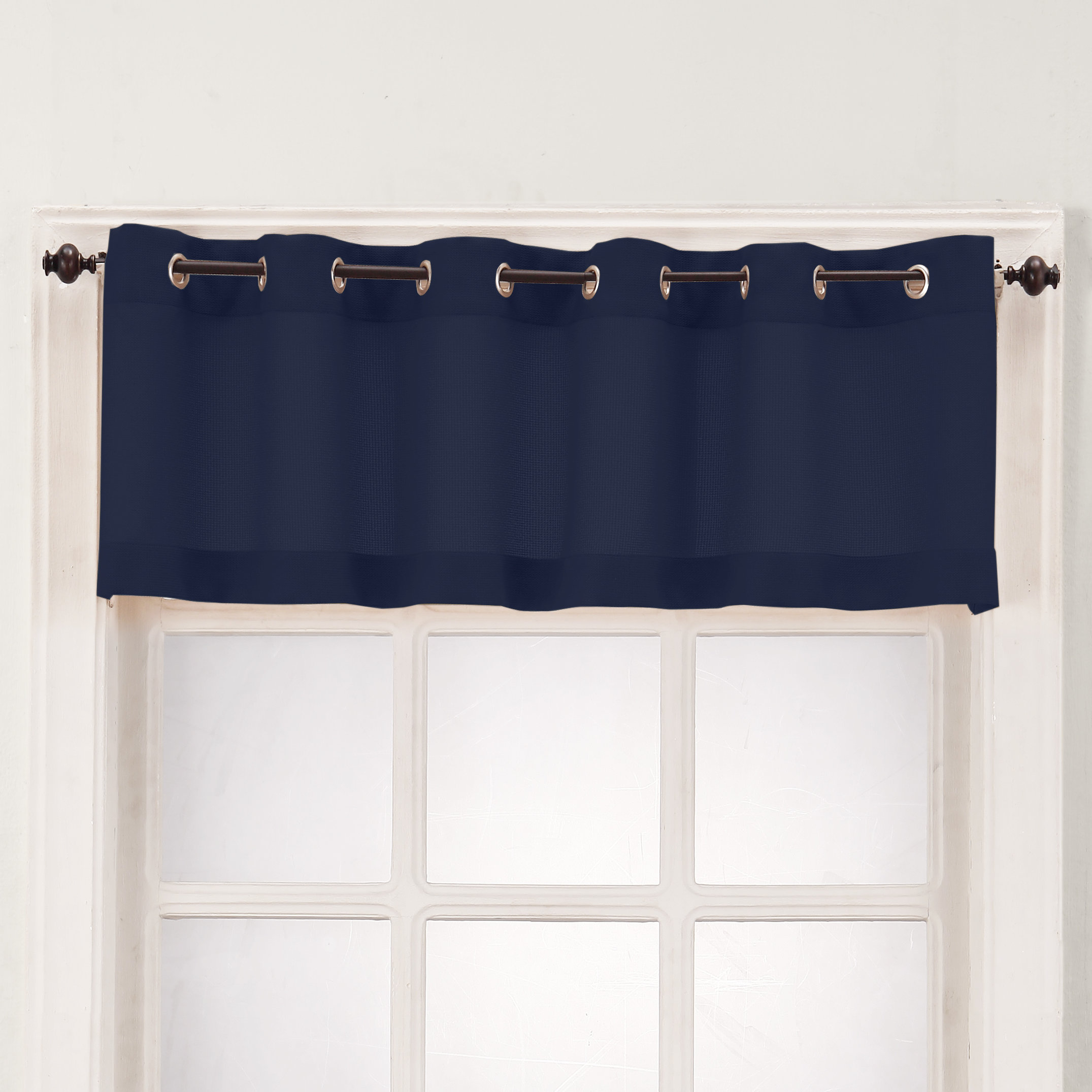Ebern Designs Sauel Textured Semi-Sheer Kitchen Window Valance ...