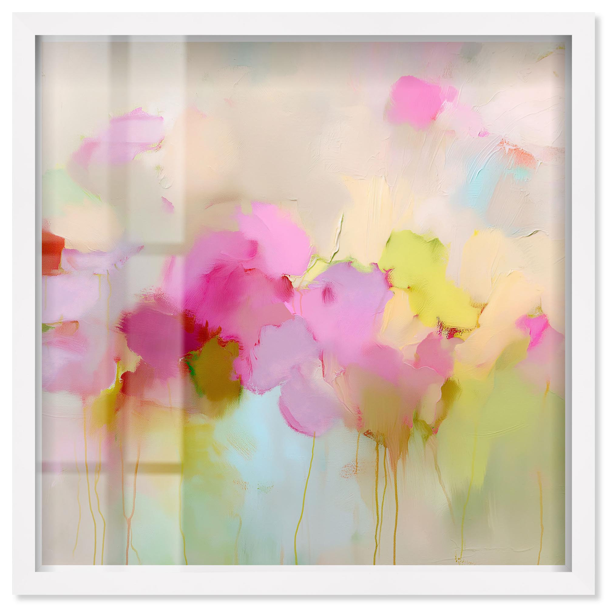 House of Hampton® Pink and Chartreuse II Shadowbox Print Living Room ...
