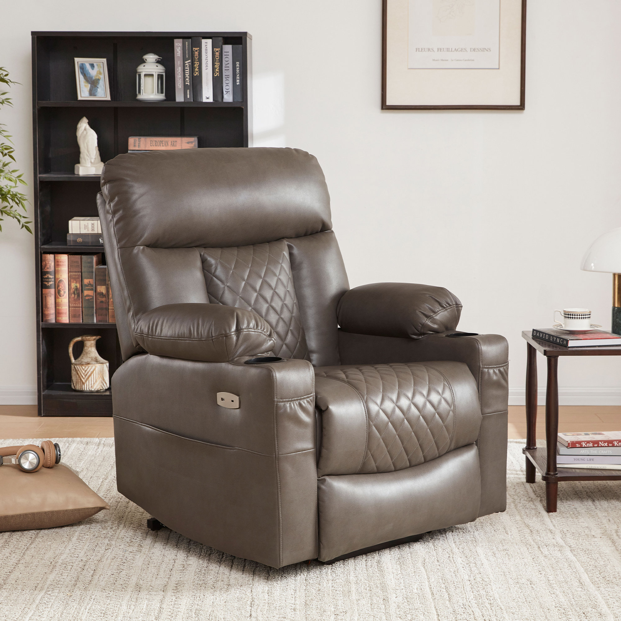 Latitude Run® Elido Faux Leather Lift Assist Power Recliner | Wayfair
