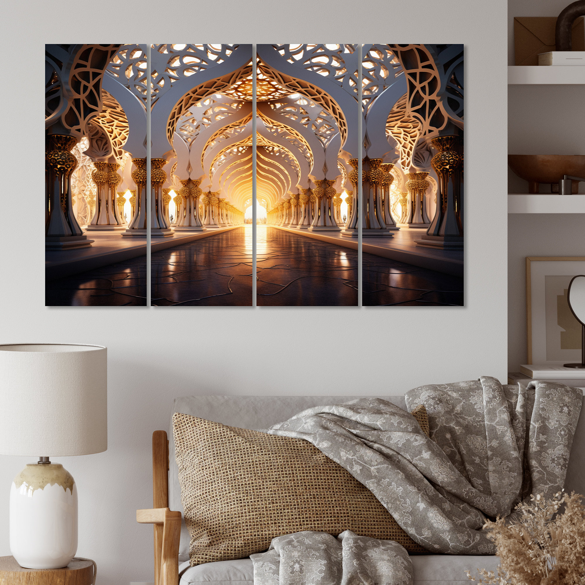 Latitude Run® Islam Art Islamic Architecture II - Islamic Metal Wall ...