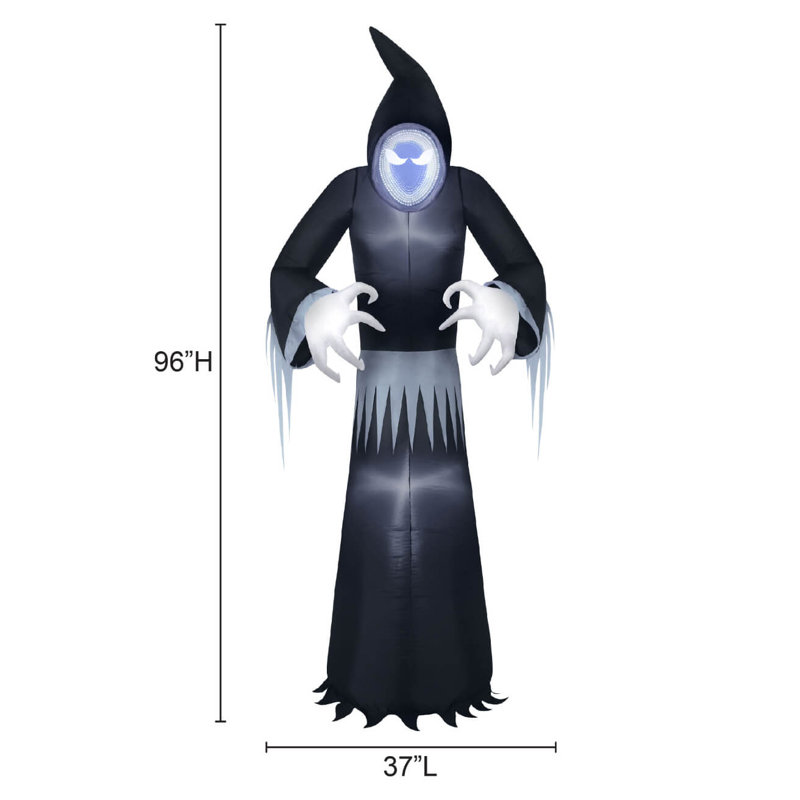 The Holiday Aisle® Halloween 8 Foot Inflatable Infinity Mirror Reaper ...