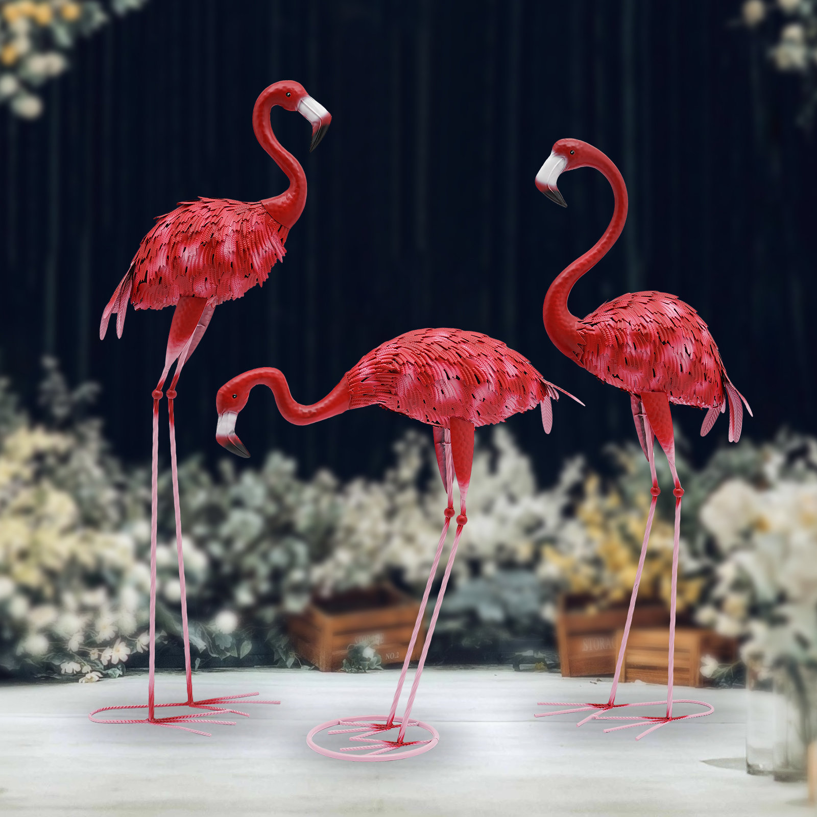 Bayou Breeze Antavious 3 Piece Birds Metal Garden Statue Set & Reviews ...