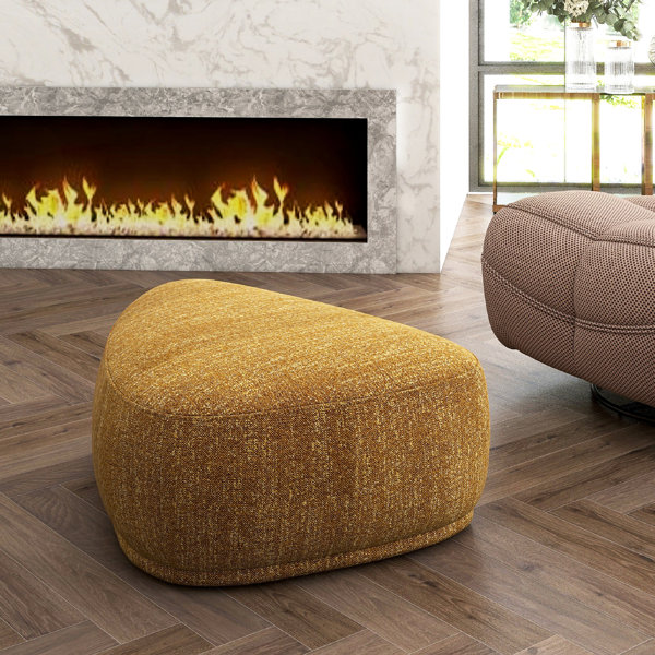 Wade Logan® Britnae 44.1" Wide Triangle Pouf Ottoman | Wayfair