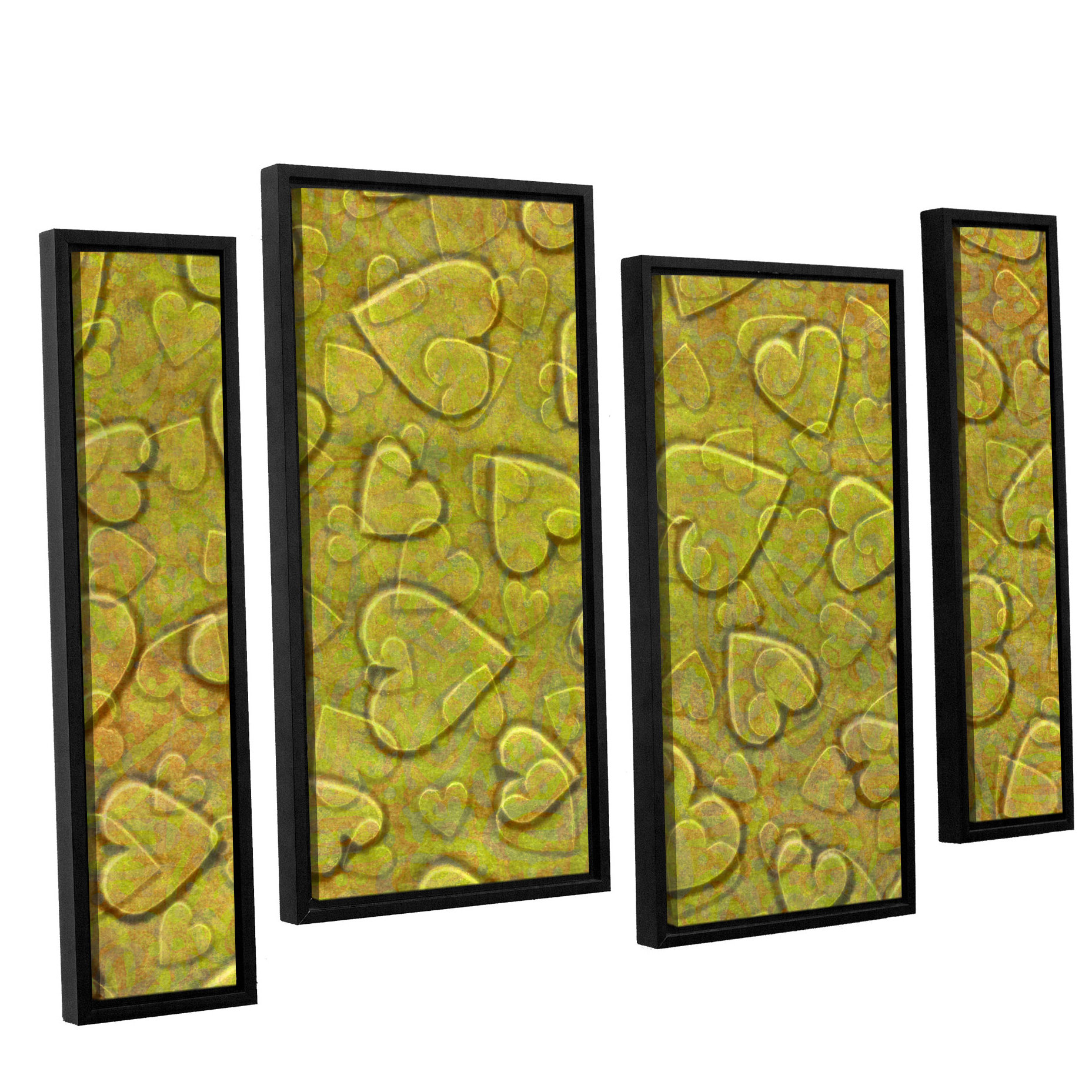 Isabelle & Max™ Lenny Large Heart Mixed Pattern - 4 Piece Graphic Art ...