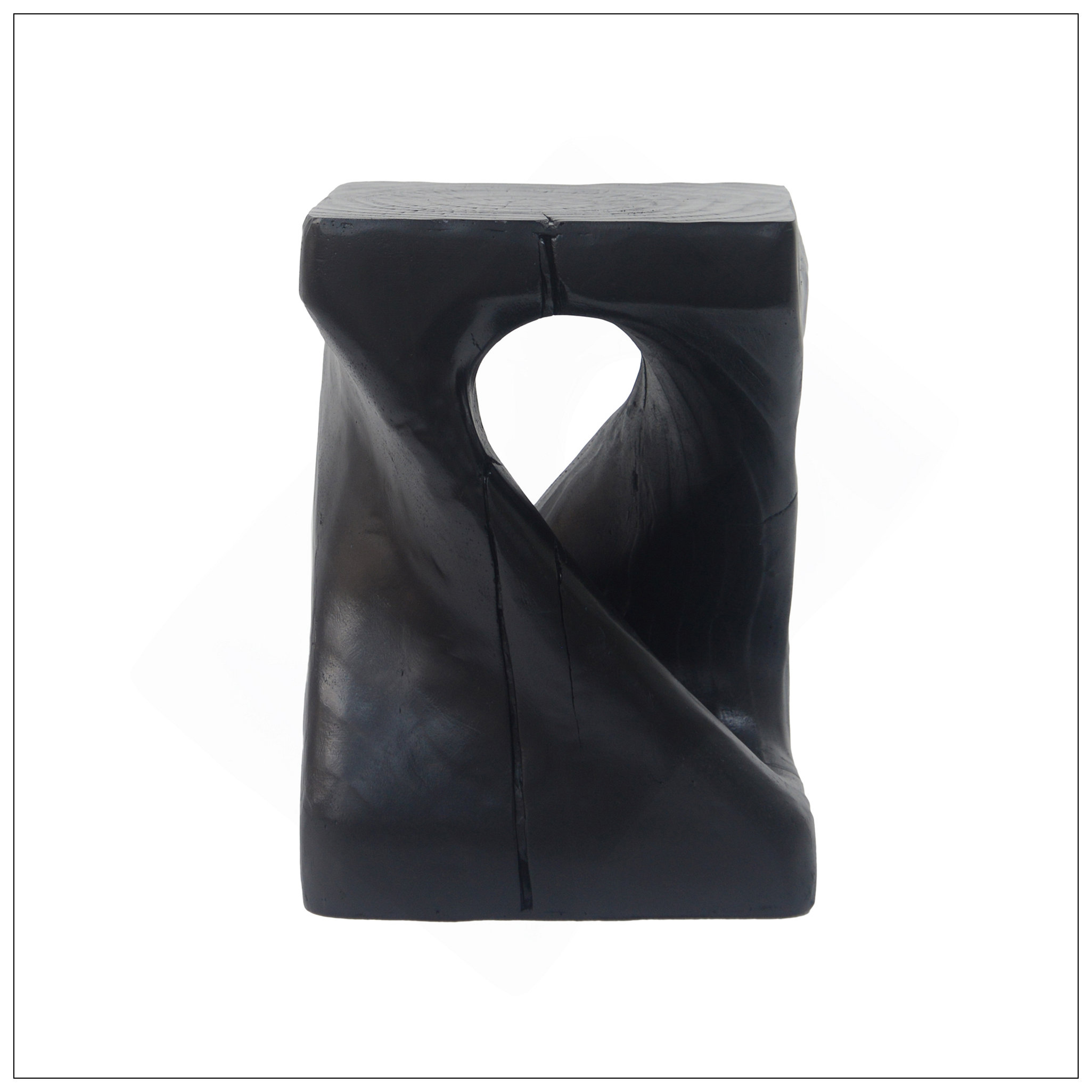 Wrought Studio™ MGO Twist Shape Side Table, Wood-Like Texture | Wayfair