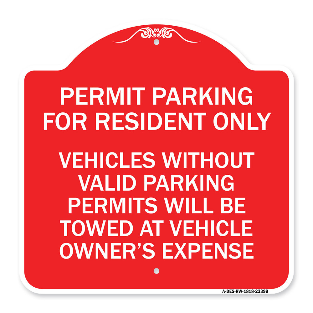 Signmission Designer Series Sign - Parking Permit Sign Permit Parking ...
