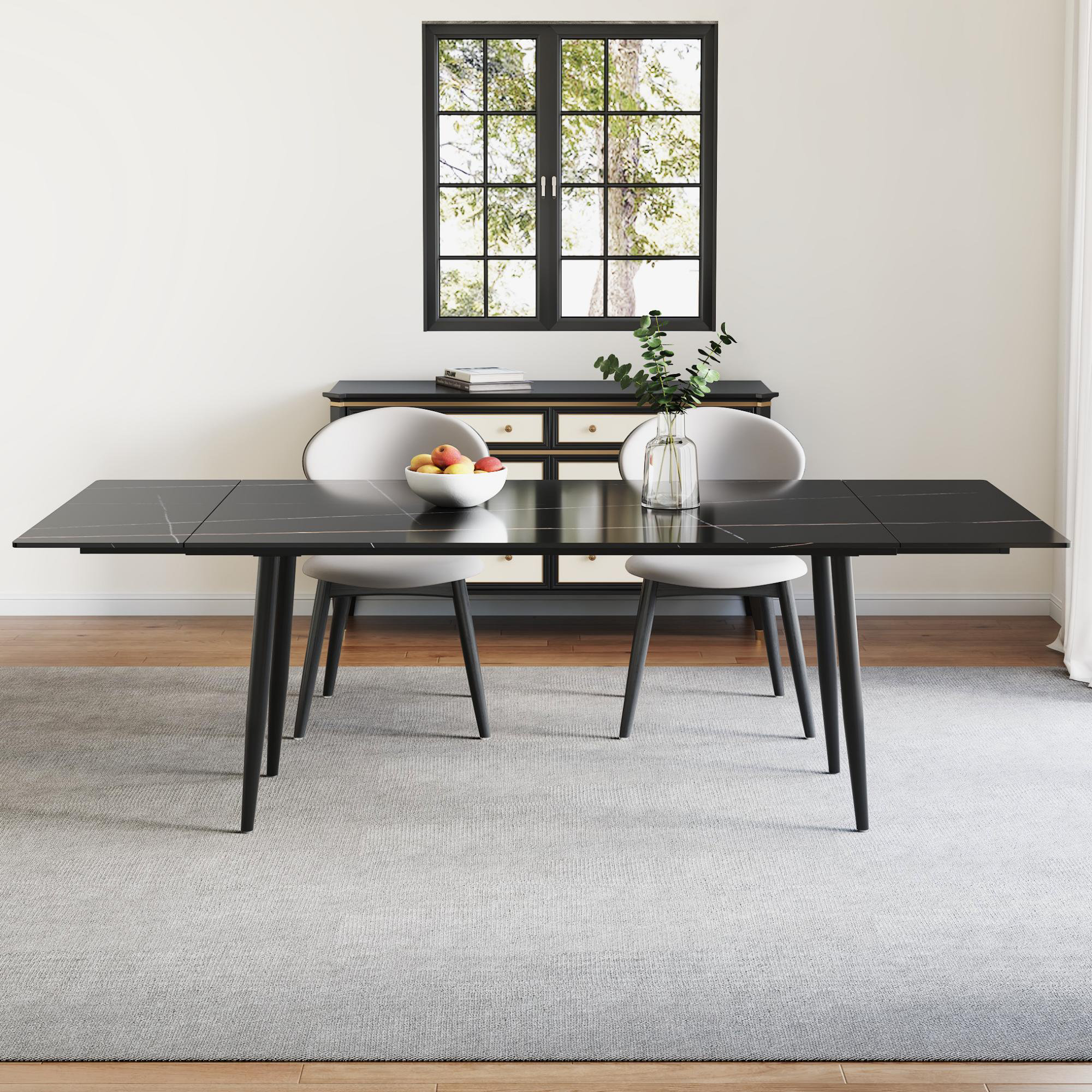 Corrigan Studio® Otho Modern 63" to 94" Extendable Rectangular Dining ...