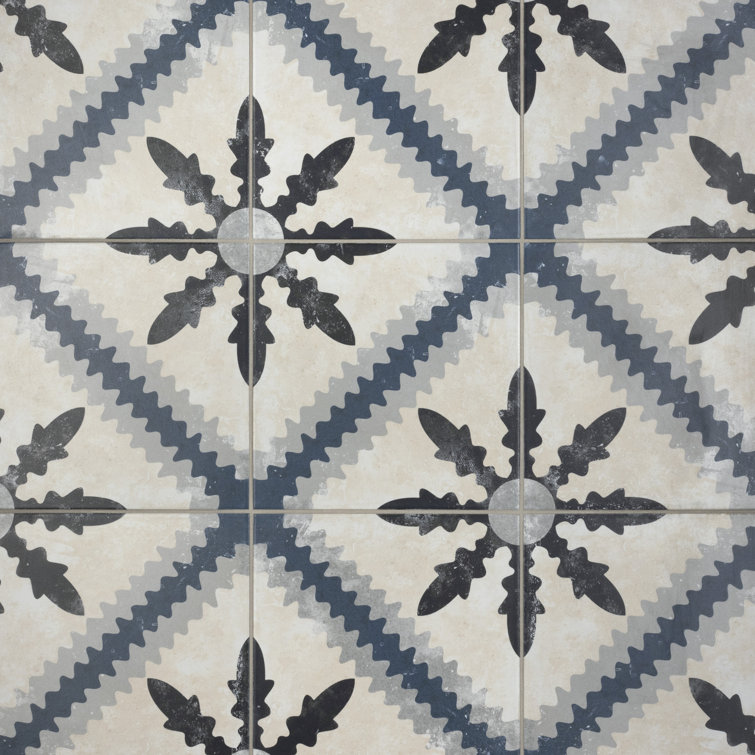 Merola Tile Evoque Monastery 10" x 10" Porcelain Patterned Wall & Floor ...