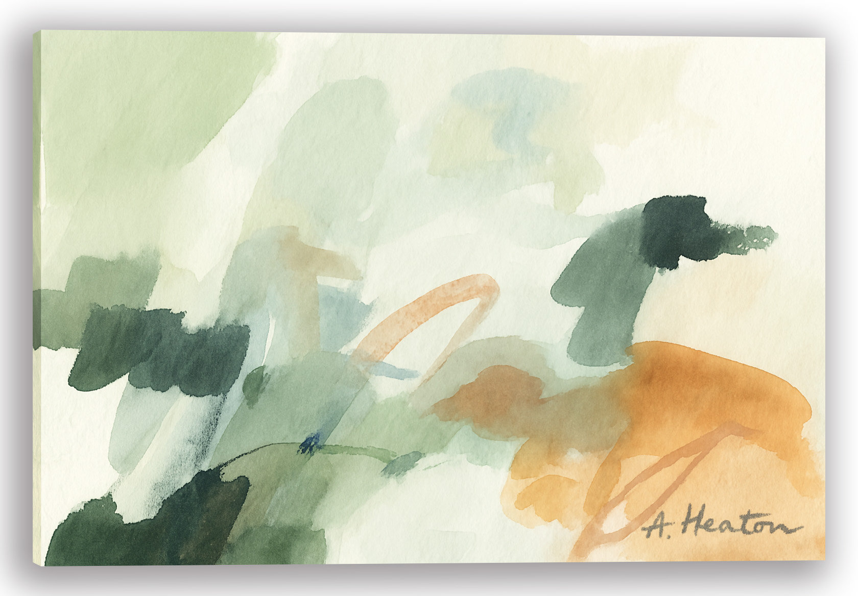 Wrought Studio™ Soft Motion – Abstract Watercolor Canvas by A. Heaton ...