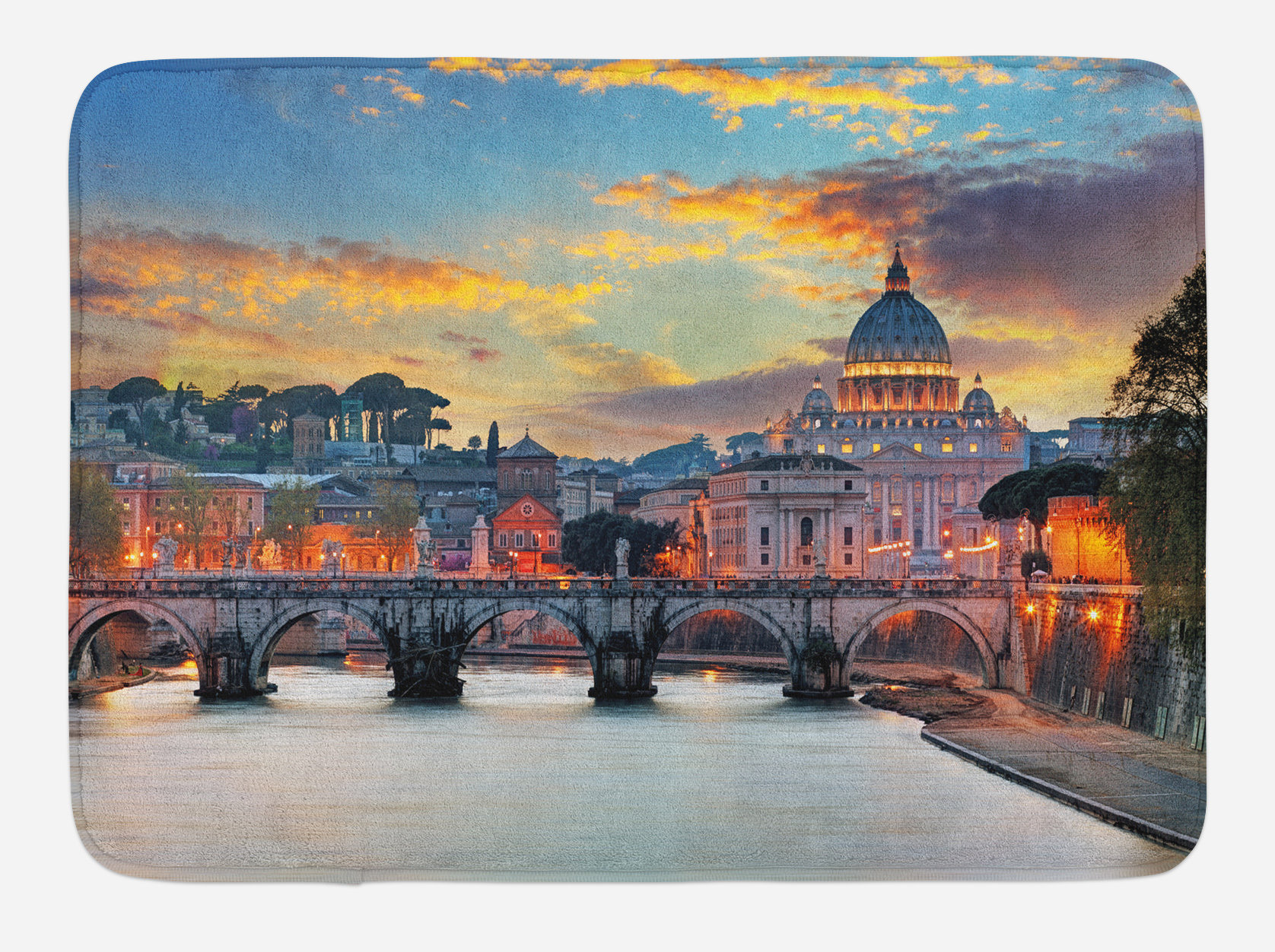 East Urban Home Bath Mat, Non Slip Backing, 30.2" x 20", Multicolor ...