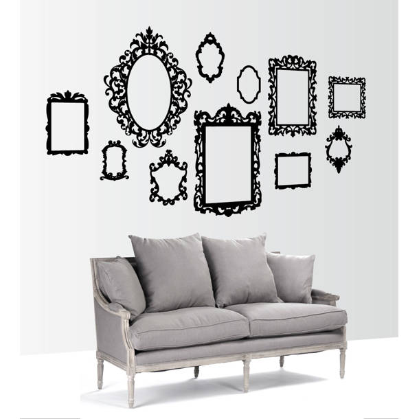 The Decal Guru Antique Picture Frames Wall Decal & Reviews | Wayfair