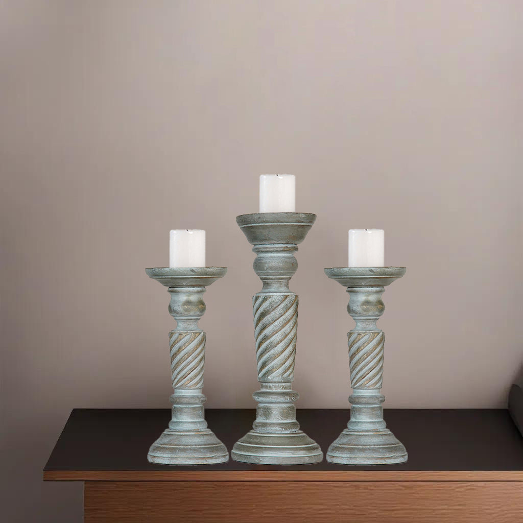 Ophelia & Co. 12'' H Wood Tabletop Pillar | Wayfair