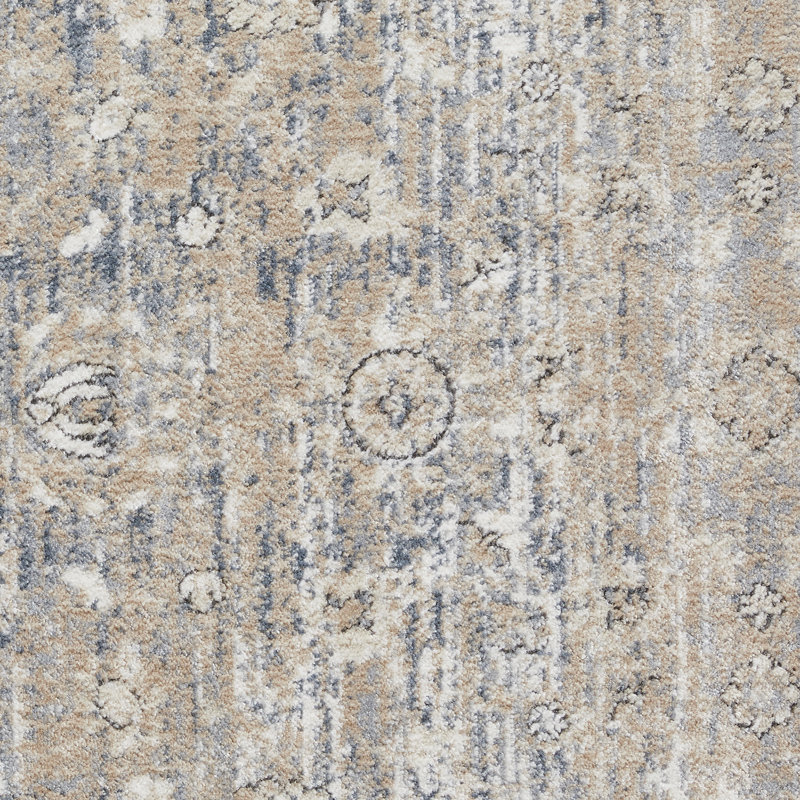 Lark Manor Amair Performance Blue/Cream/Gray Rug & Reviews | Wayfair