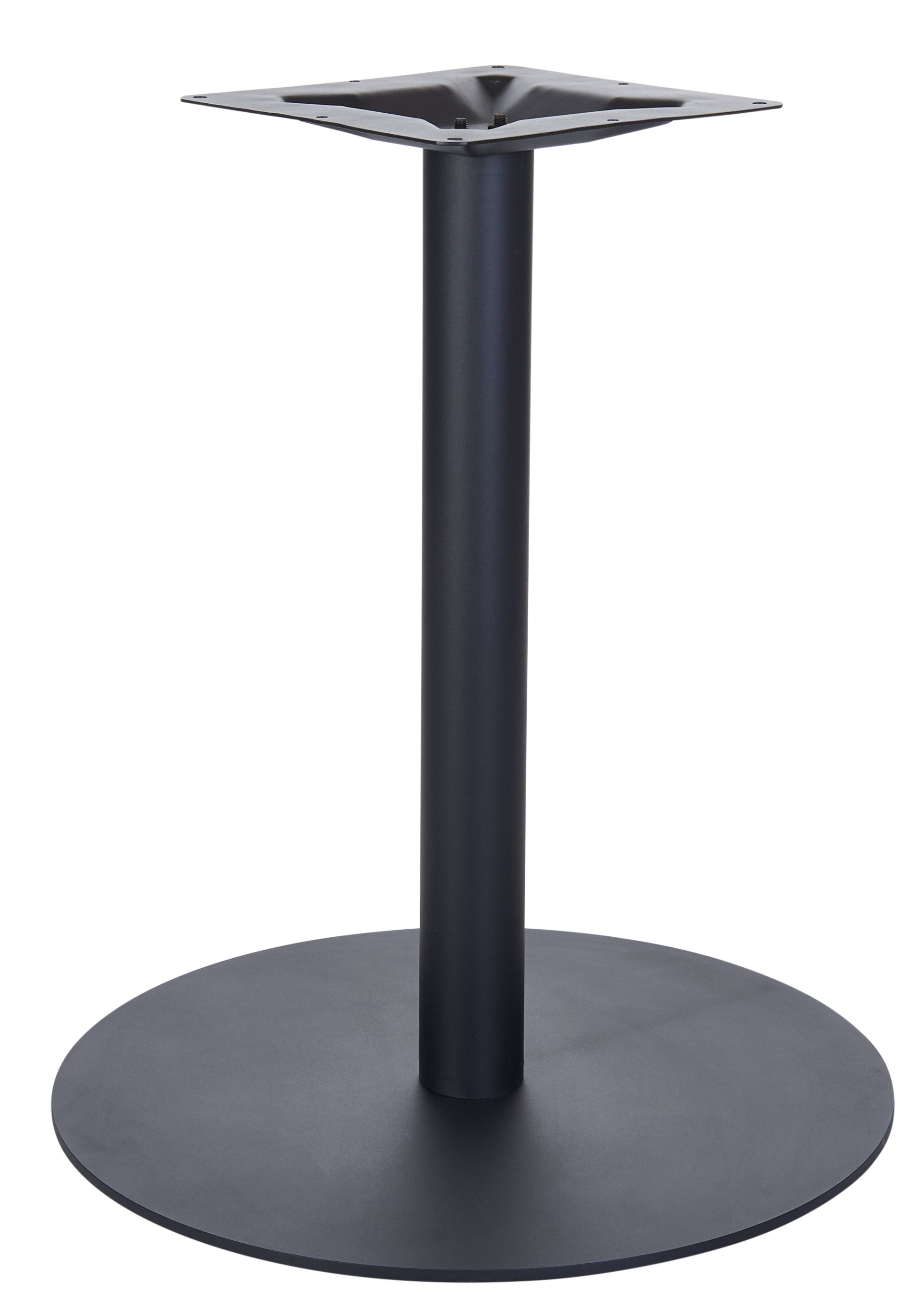 BFM Seating Uptown Black 24" Round Indoor Dining Height Table Base ...