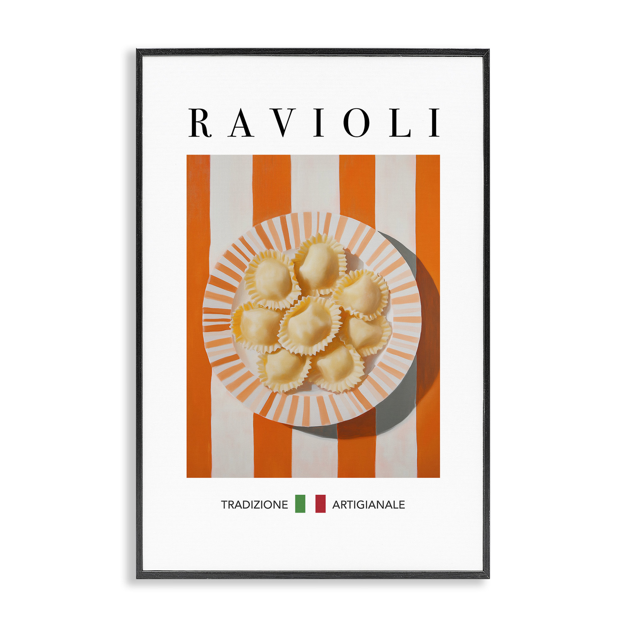Ebern Designs Traditional Ravioli Pasta Framed Giclee, design by ...