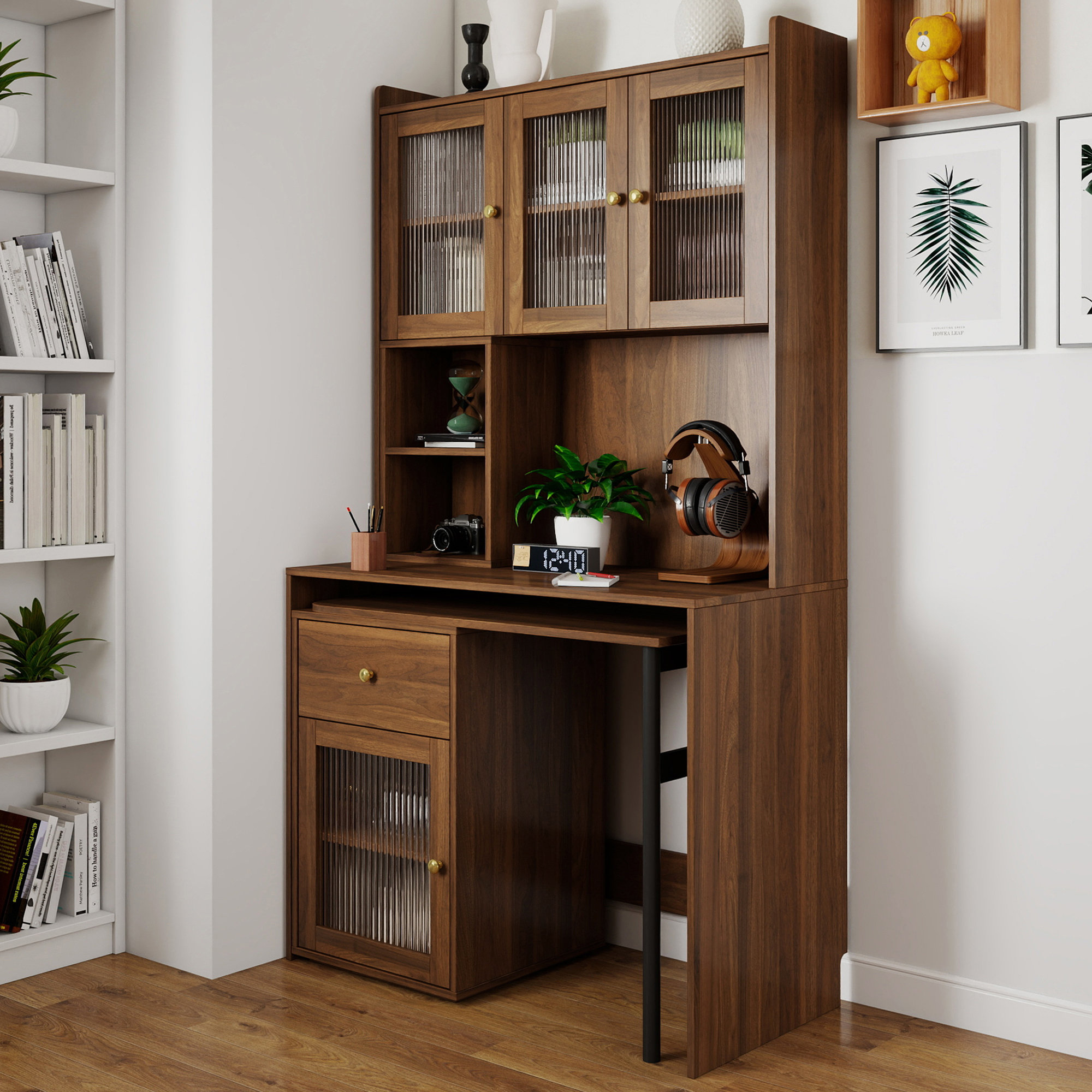 Lark Manor Computer Desk With Rotating Desktop - Wayfair Canada