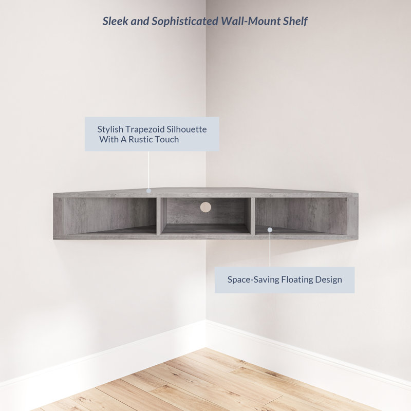 floating corner shelf tv