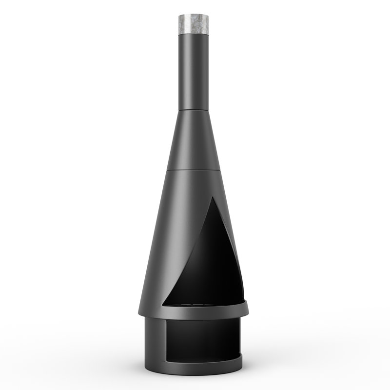 Ebern Designs Zaymar 56.1" H Iron Wood Burning Outdoor Chiminea ...