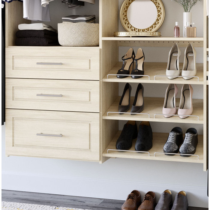 Dotted Line™ Kari 96'' - 120'' Closet System (Can Be Cut To Fit ...